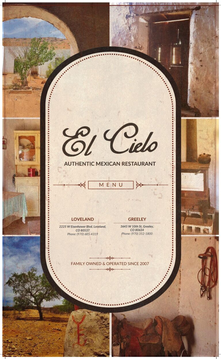 Menu – El Cielo Mexican Restaurant